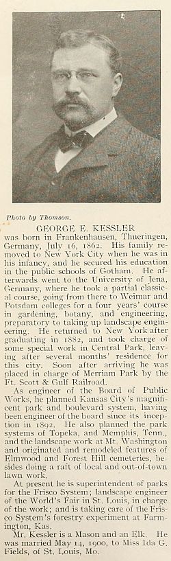 1904 (circa): Newspaper article about George E. Kessler (unknown ...